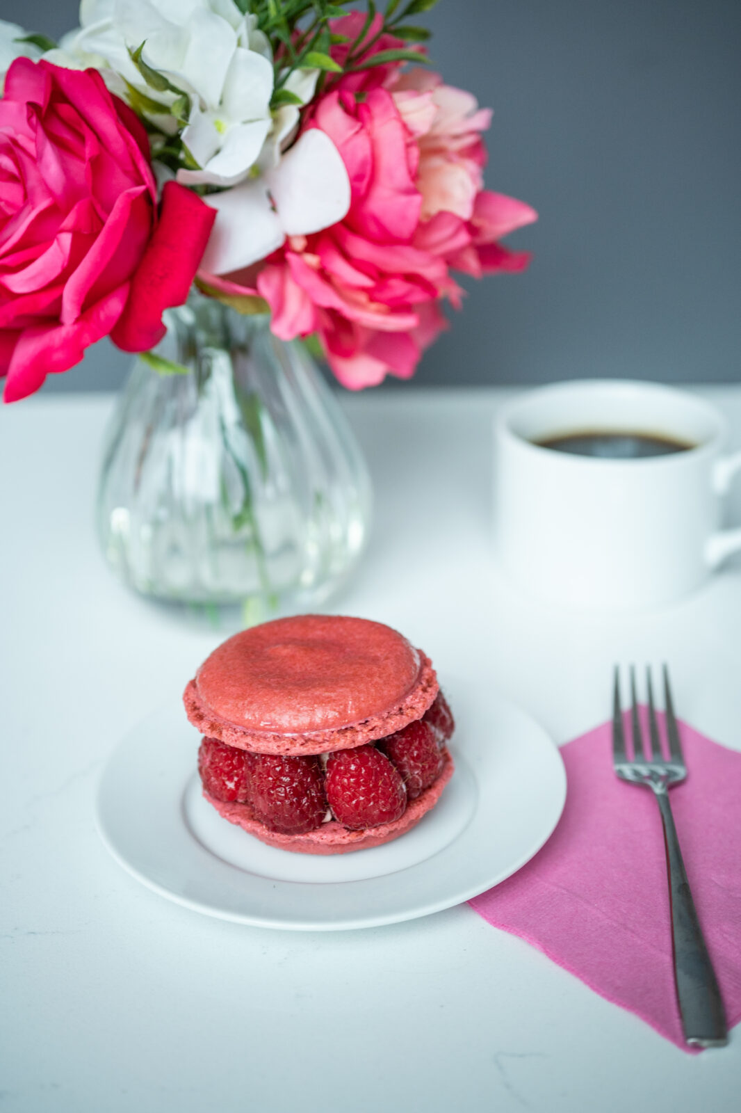Rose Lychee Mini Macaron Cake - Le Macaron - Fishers, IN